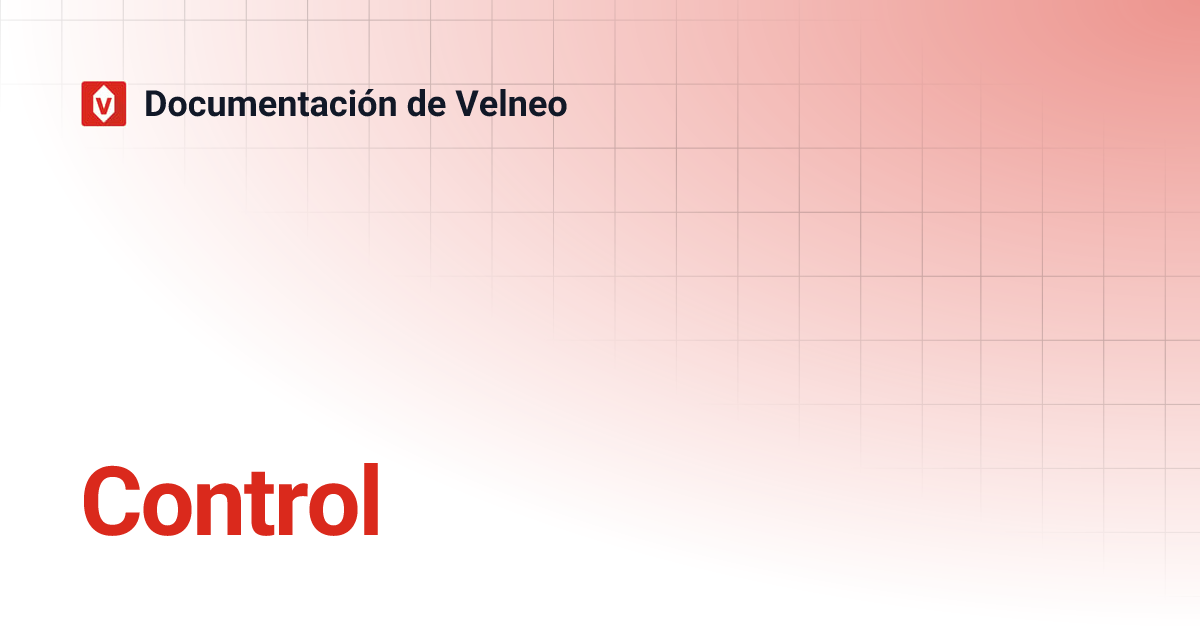 Control | Documentación de Velneo